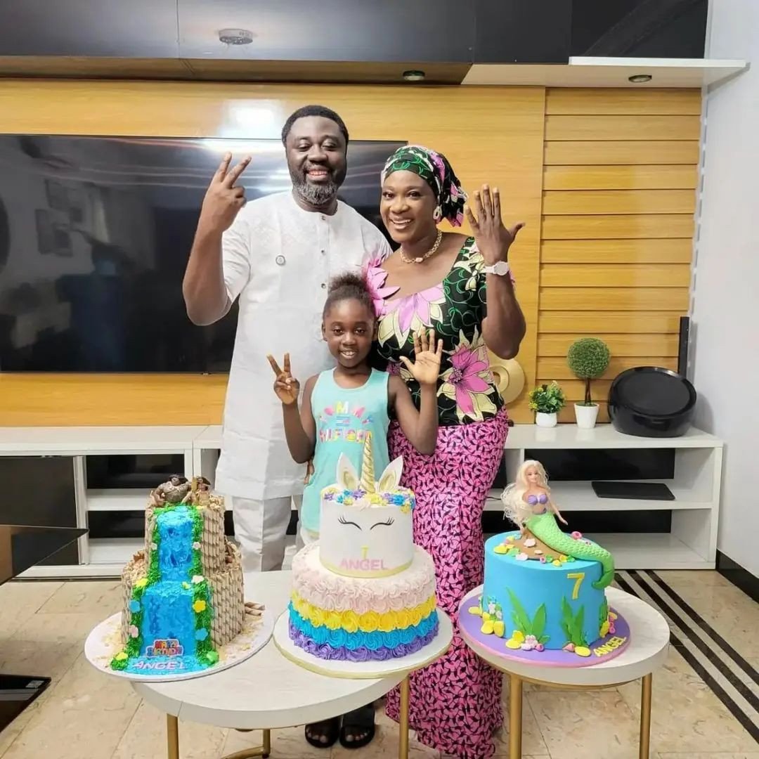 Actress Mercy Johnson-Okojie and husband celebrate their daughter ...
